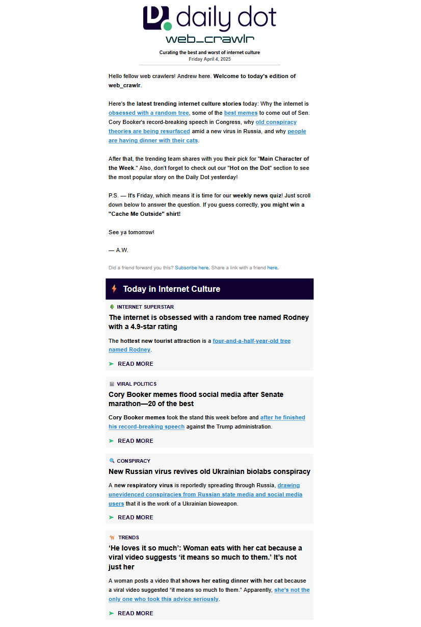 Newsletter Examples – Andrew Wyrich